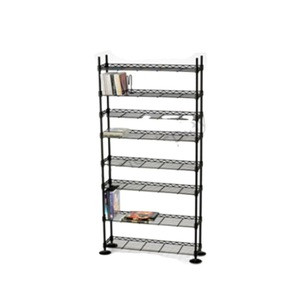 Buy 8-tier Wire Mesh Dvd & Cd Storage Media Converter Rack Black from ...