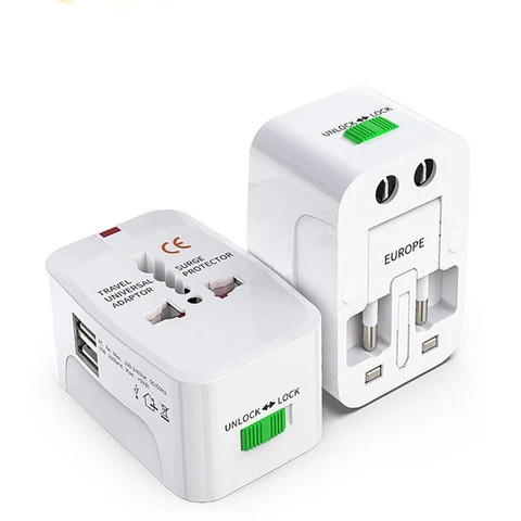Buy All In One Universal International Plug Adapter 2 Usb Port World ...