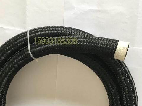 Buy An16 -16 16an 22mm Black Nylon Braided Hose Oil Cooler Hose Dry ...