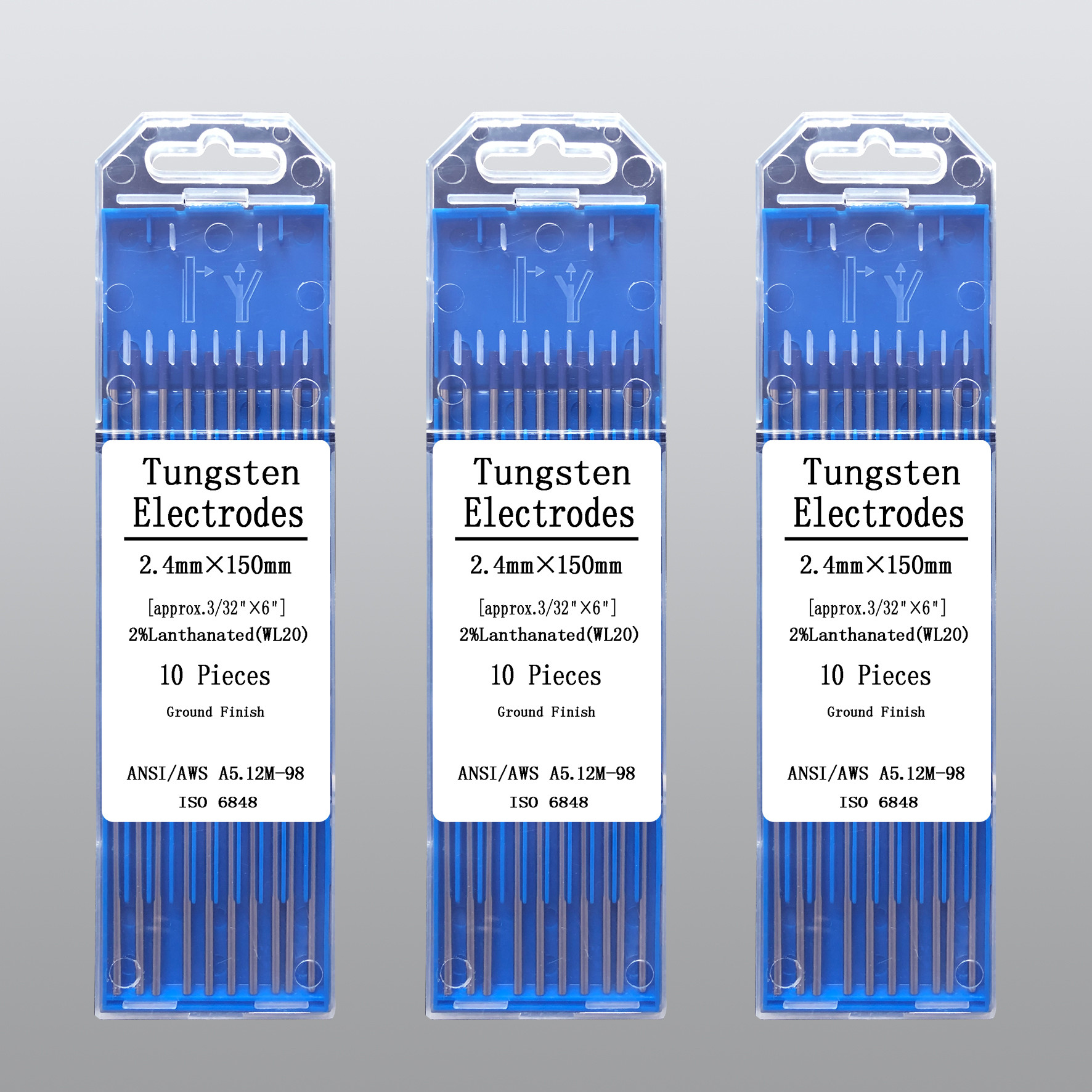 Buy Arc Welding Electrode Wl20 Blue Tungsten Electrodes 1/8" X 7" 3.2mm ...