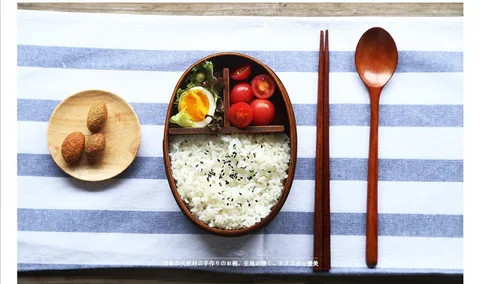 Buy Bento Box Oval Brown Wood Sushi Lunch Box Simple Creative Wooden ...