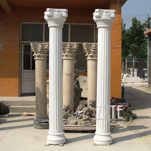 Buy Classic Hand Carved White Stone Column Marble Square Pillar Design ...
