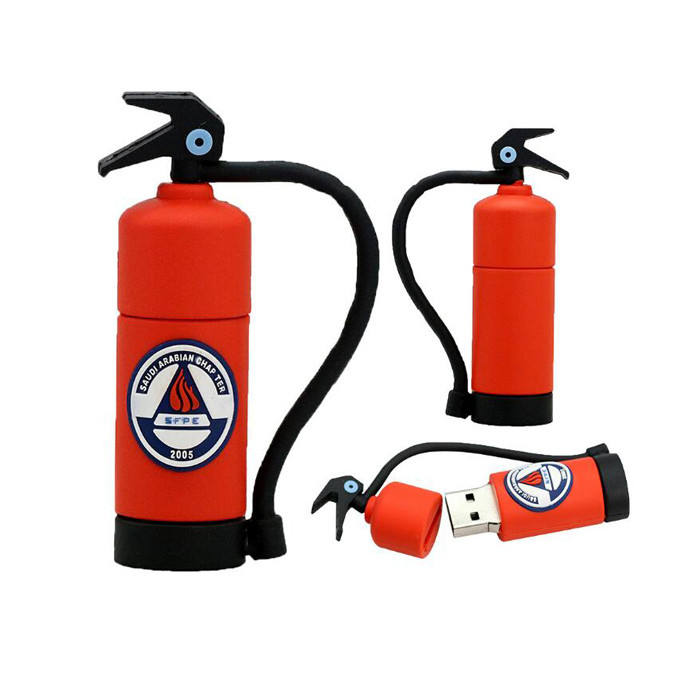 Buy Custom Logo Pvc Red Fire Extinguisher Shaped Usb Flash Drive Memory ...