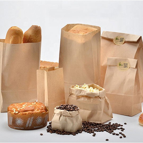 Buy Custom Size Kraft Paper Food Carrier Bag For Restaurant With Free ...