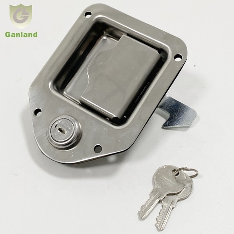 Buy Gl-12111 Stainless Paddle Latch Lock Flush Tool Box Lock Tear Drop ...