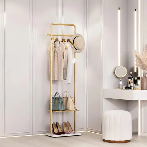 Buy Gold Clothes Rack With Shelf Gold Clothing Racks For Boutiques Free ...