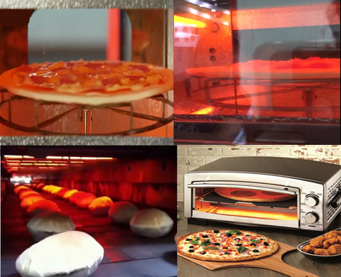 Buy Golden Electric Round Ovens Glass Shotwave Quartz Halogen Heating ...