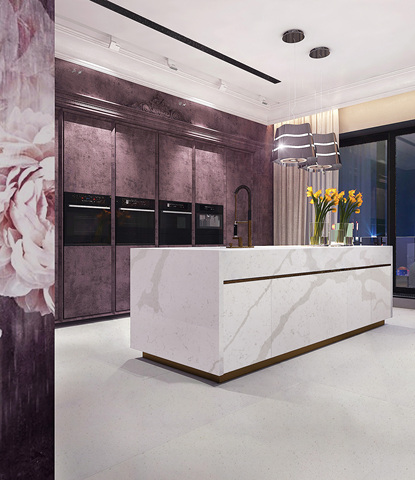 Buy High-end Atmospheric Design Quartz Countertop Quartz Slabs White ...