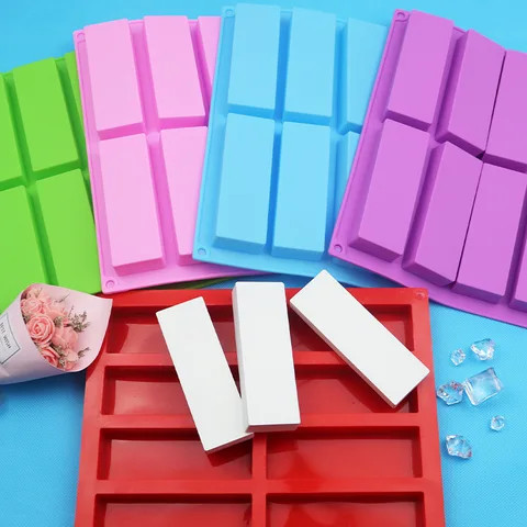 Buy Homesun Custom 8 Cavity Large Rectangle Granola Bar Silicone Mold ...