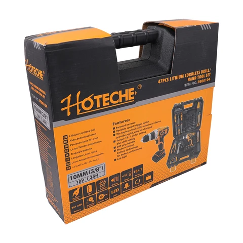 Buy Hoteche 47pcs 20v Lithium Cordless Drill Impact Drill Cordless ...
