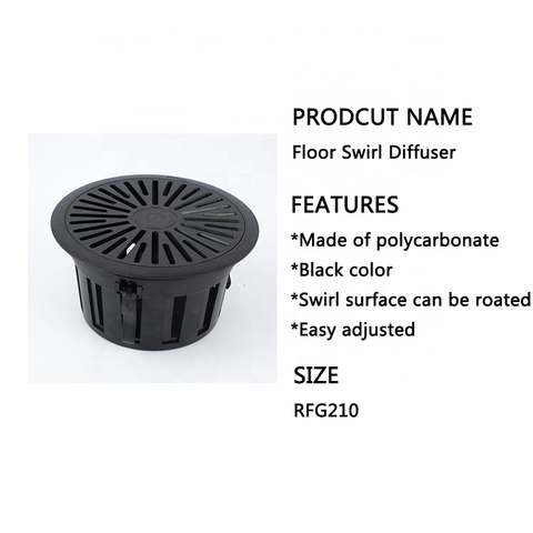 Buy Hvac System Round Pc Plastic Circular Floor Swirl Grille Diffuser ...