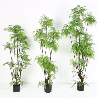 Buy Indoor Decoration Ornamental Fake Fern Tree Nordic Bonsai Plants ...
