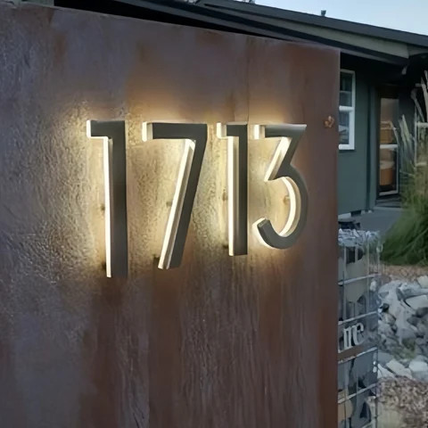 Buy Led Backlit Acrylic Signs Metal Letters Sign House Letter Sign ...