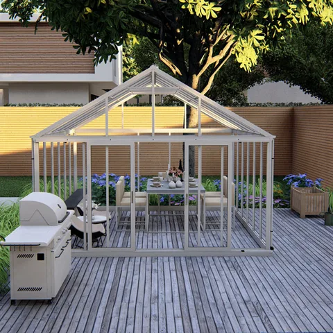 Buy Modern Aluminum Glass Garden House Outdoor Patio Gazebo With ...