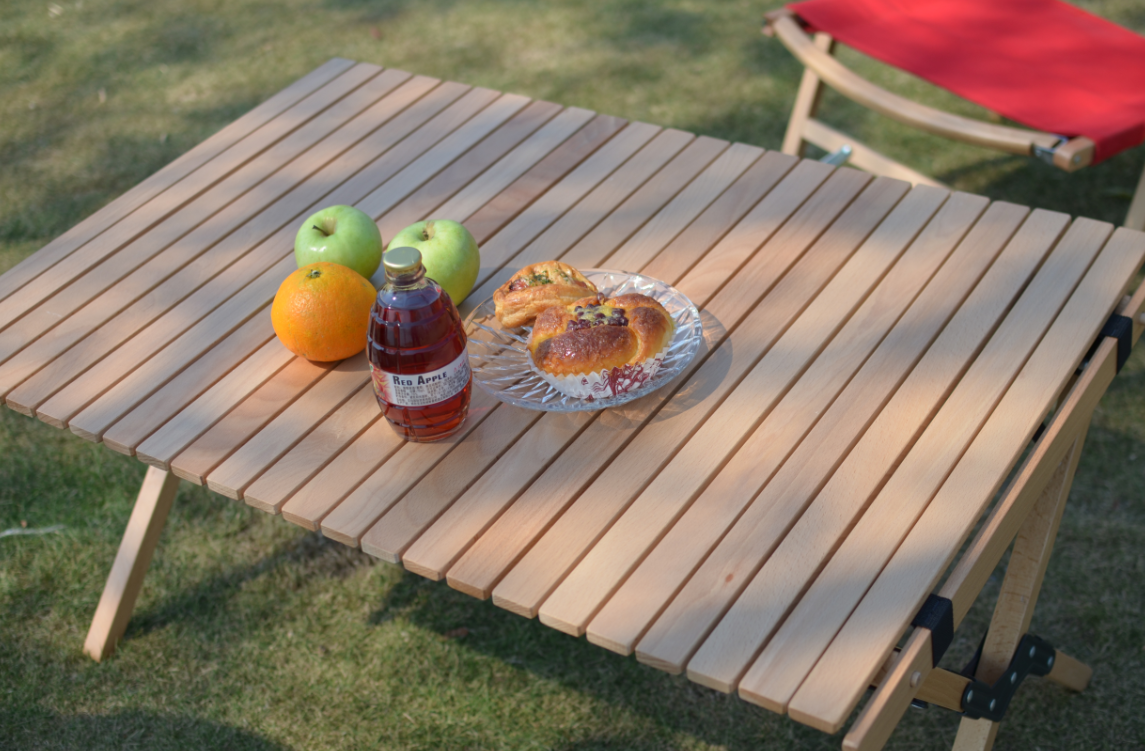 Buy Portable Furniture Garden Dining Camping Foldable Roll Up Wooden ...