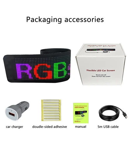 Buy S1632 Rgb Flexible Led Screen Usb Smart App Control Scrolling Sign ...