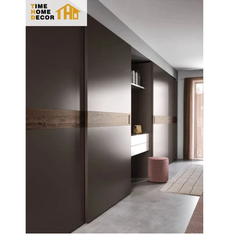 Buy Sliding Laminate Almirah Sunmica Design Wardrobe Big Mirror Classic ...