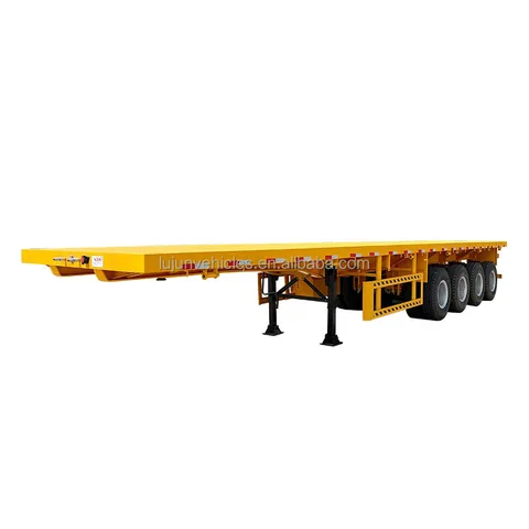 Buy Three-axle 40-foot Flatbed Truck Trailers And Use 40-foot Flatbed ...