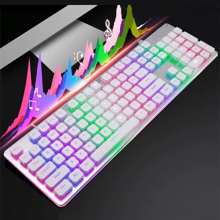 Buy Wired Keyboard Game Mute Mechanical Feel Gaming Usb Desktop ...