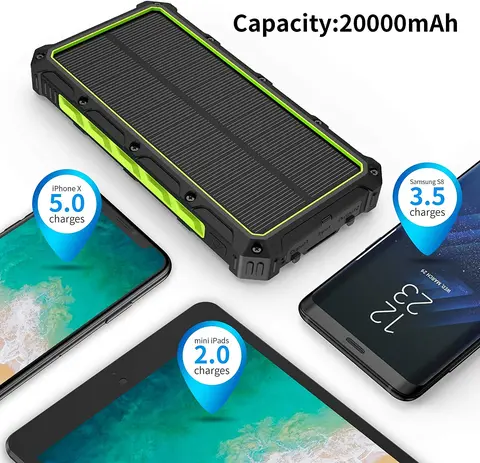 Buy Wisdom-tech Power Bank For Hiking Portable 20000mah Original Watch ...