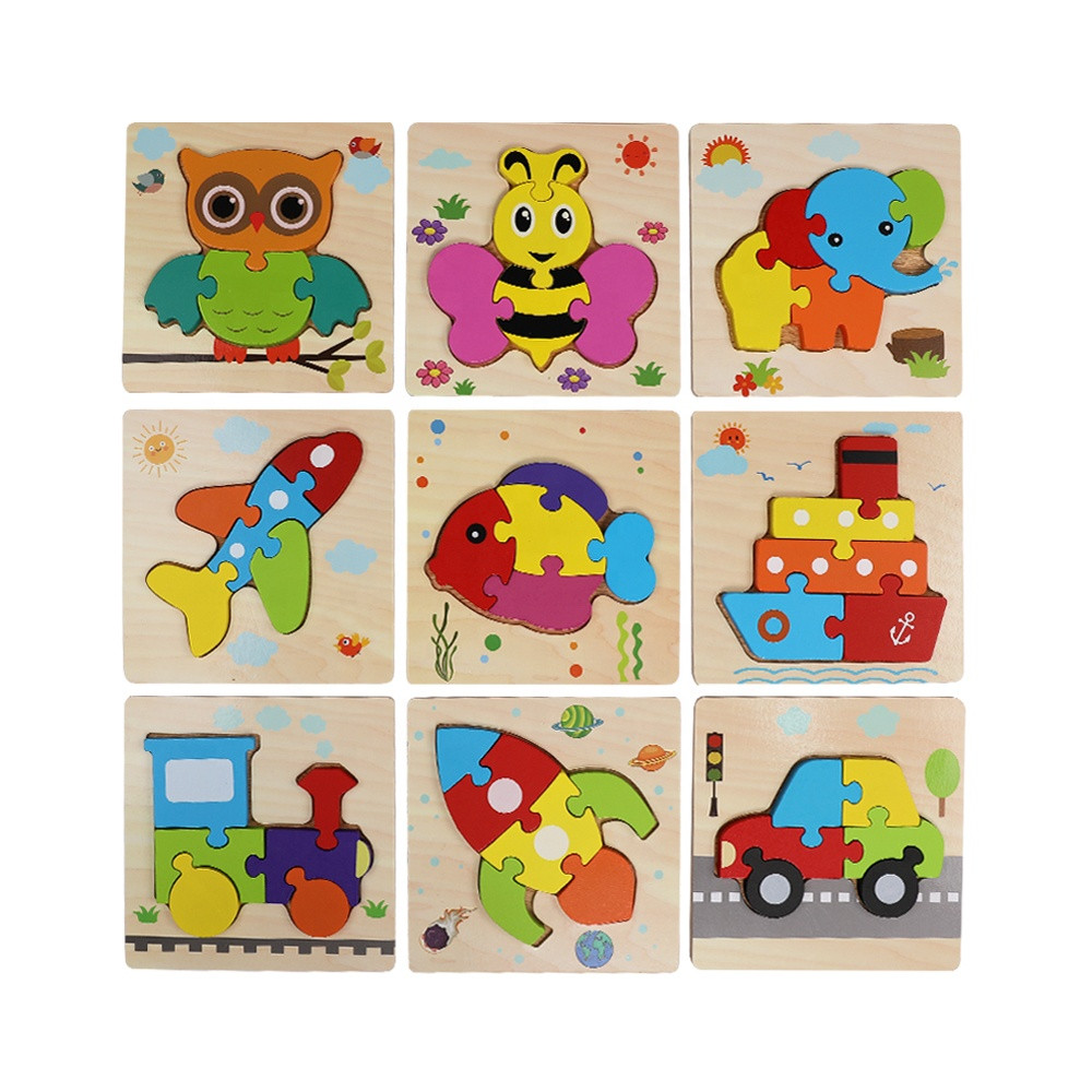 Buy Wooden Jigsaw Puzzle Educational Kids Toys 2021 Popular 3d ...