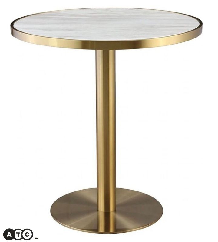 Buy Round Marble And Brass High Table from A T Consulting, Kenya ...