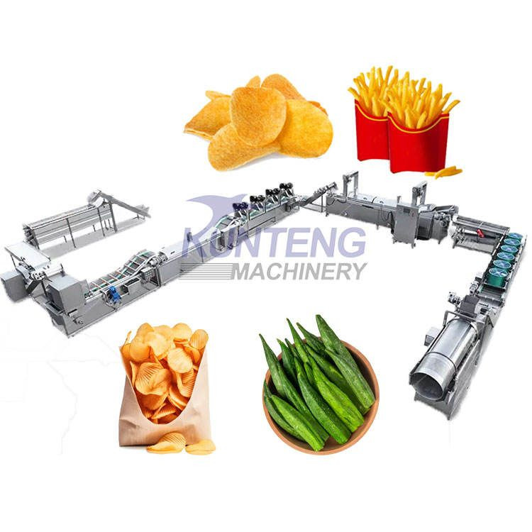 Buy French Fries Potato Chips Frying Production Line Fully Automatic ...