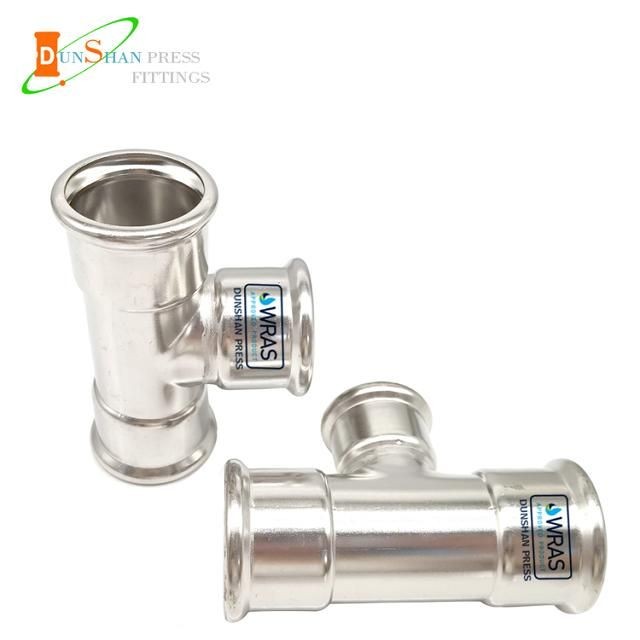 Buy Equal Tee Stainless Steel Press Fitting With Dvgw、wras、watermark ...