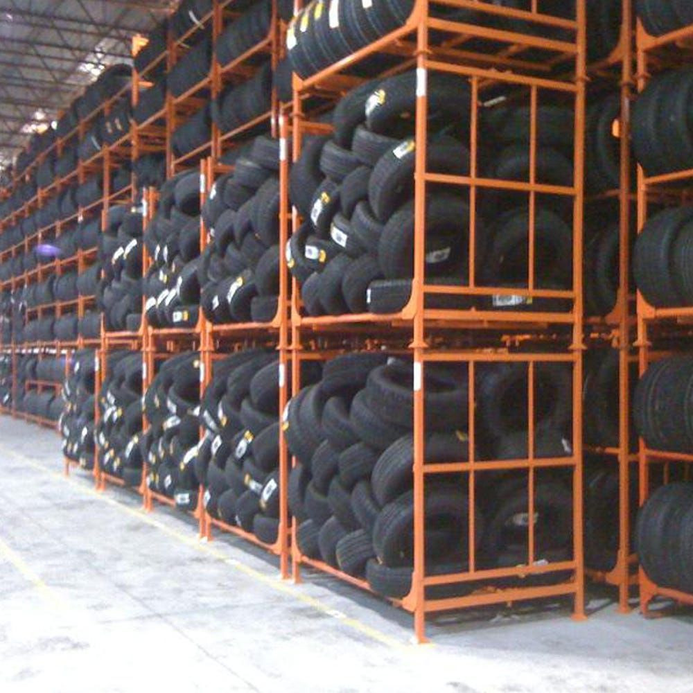 Buy Warehouse Stacking Adjustable Folding Heavy Duty Metal Steel Tire ...