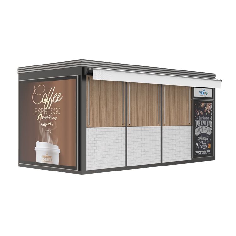Buy Ice Cream Shipping Container Coffee Shop Store 40ft Prefabricated ...
