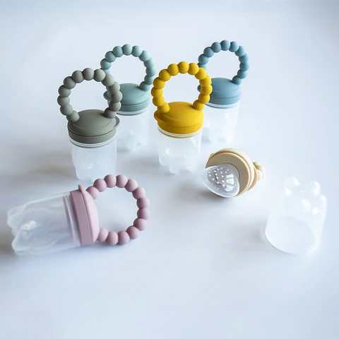 Buy 2024 Amazon Top Selling Custom Silicone Teether Handle Baby Juice ...