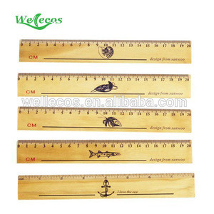 Buy 20cm Wooden Pain Scale Ruler from Ningbo Wellecos Stationery & Gift ...
