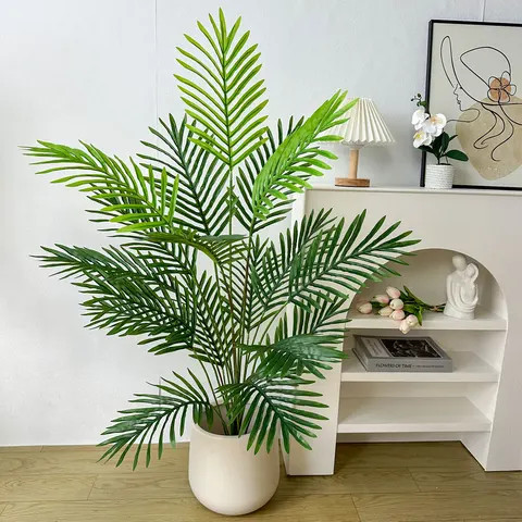 Buy 65/125cm Realistic Indoor Ornamental Artificial Plam Plant High ...