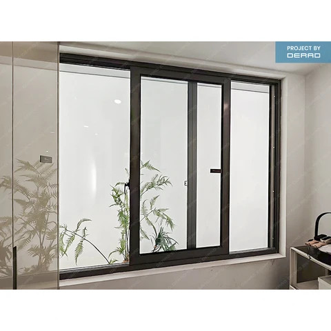 Buy Apartment Sliding Windows Residential Double Glass Aluminum Profile ...