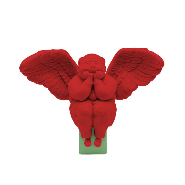 Buy Art Frp Flocking Resin Sculpture Angel Modeling Home Decoration ...