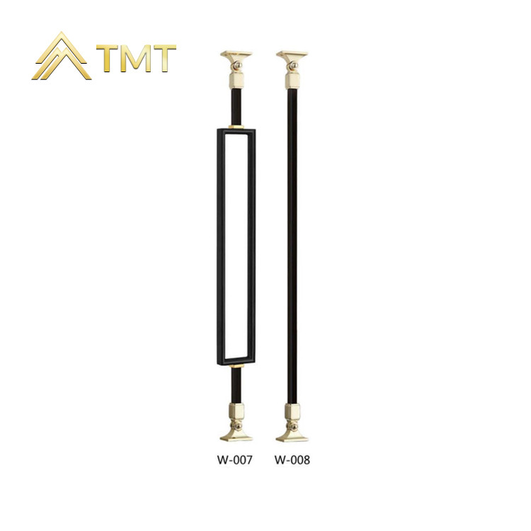 Buy Black Gold Metal Stair Handrail Steel Railing Baluster Laser ...
