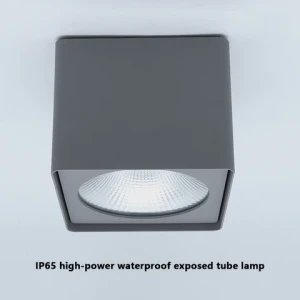 Buy Black Square Led Cob Spotlight 20w 30w Waterproof Suface Mounted ...