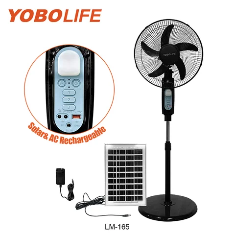 Buy China High Quality Yobolife Lm-165 Solar Fan Usb Charger 16 Inch ...