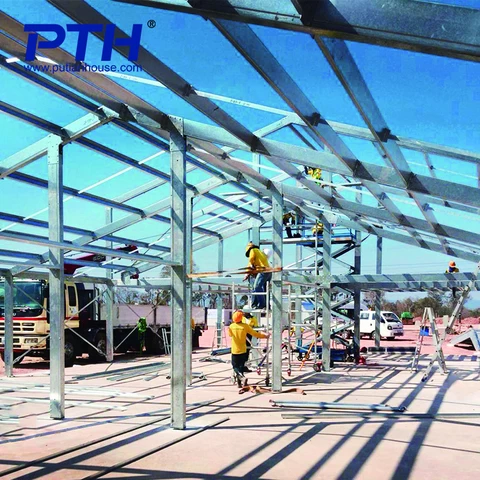 Buy China Supplier Double-c Sandwich Panel Large-span Steel Structure ...