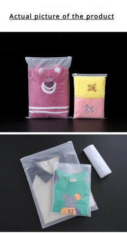Buy Custom Packaging Print Small Frosted Transparent Matte Ziplock ...