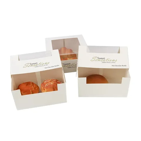 Buy Custom Printing White Cardboard Paperboard Cake Dessert Donuts ...