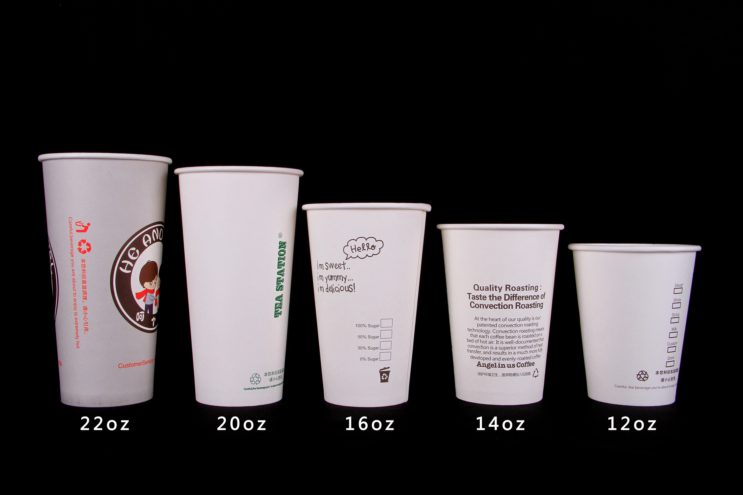 Buy Disposable Double Layer Coffee Cup Paper Cup Custom Logo With Print ...