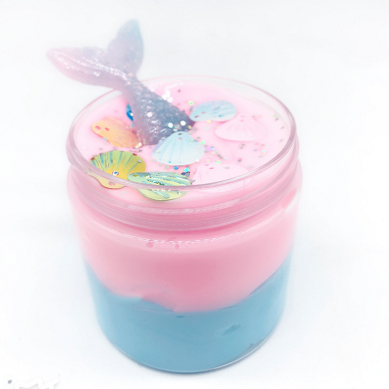 Buy Diy Crystal Mermaid Tail Slime With Sparkles And Conch Shell For ...