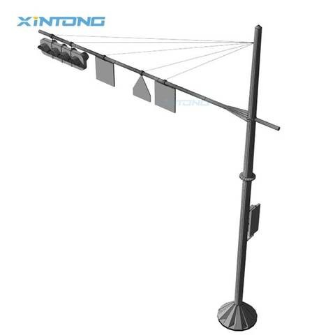 Buy Galvanized Traffic Signal Led Light Poles Weight 3-6m Steel Pole ...