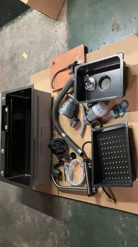 Buy Handmade 304 Stainless Steel Nano Workstation Pull-out Tap Basket ...