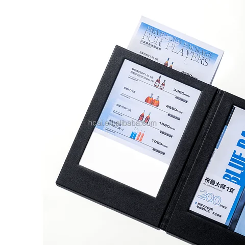 Buy High Quality Black Pvc Flip Menu 2 Panel 2 Light View A4 A5 Menu ...