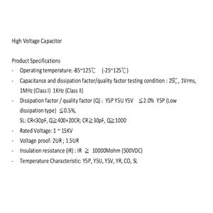 Buy High Voltage Ceramic Capacitor Through Hole from GUANGDONG SOUTH ...