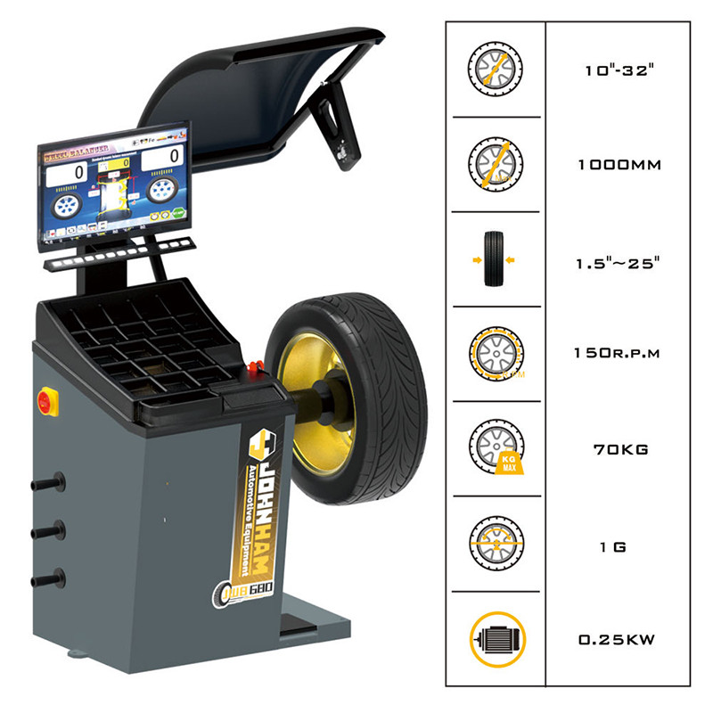 Buy Lcd Display Car Wheel Balancer With Hand Lock Automatic Balancing ...