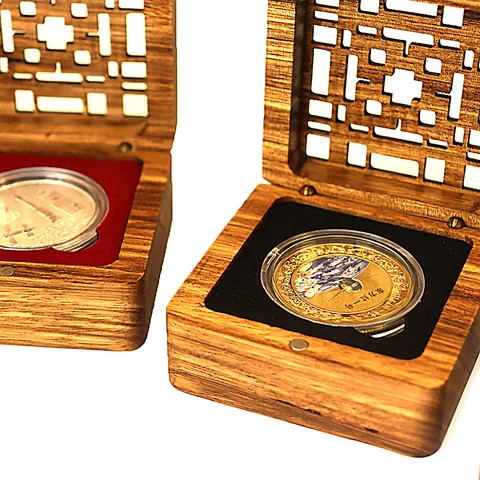 Buy Magnetic Hollow Display Box Commemorative Coins Medal Badges ...