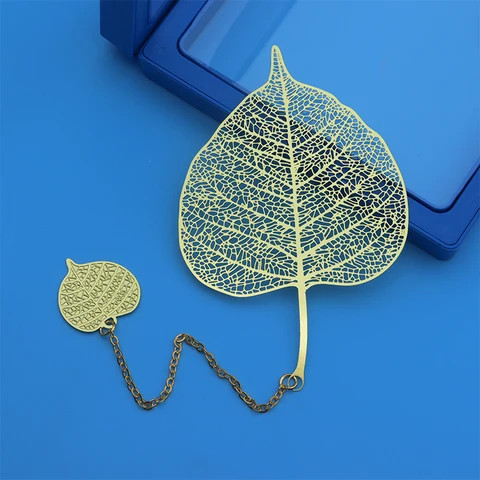 Buy Metal Material And Etching Technique Custom Leaf Metal Bookmarks ...